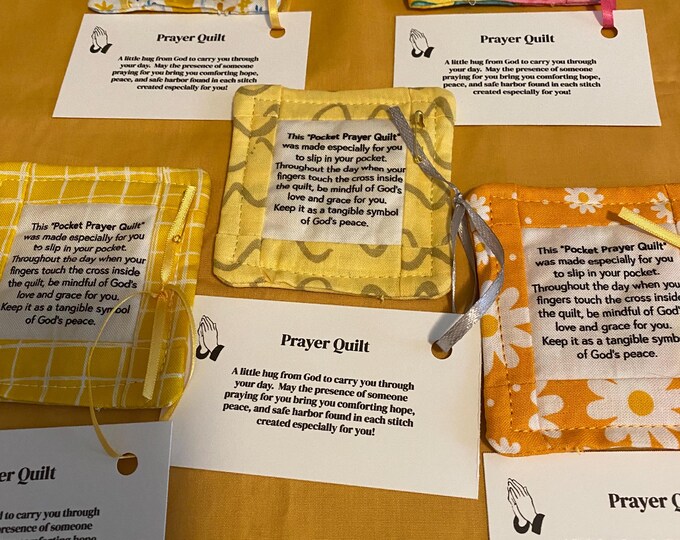 Mini Prayer Quilt Handmade Set of 5 - (#3) - Etsy
