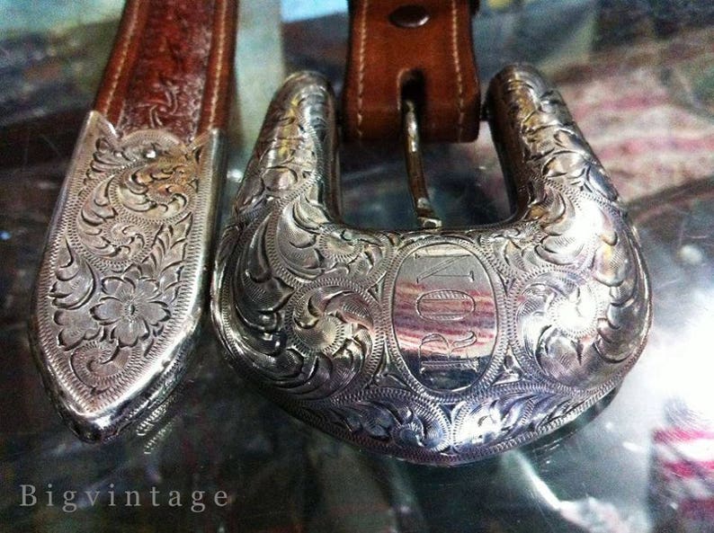 BOHLIN Sterling MODEL 1173E Buckle Set 1 Inch Belt - Etsy