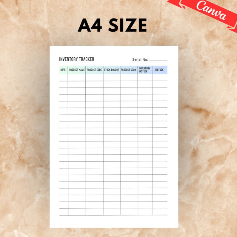Editable Inventory Log | Inventory Tracker | Product Inventory Tracker ...