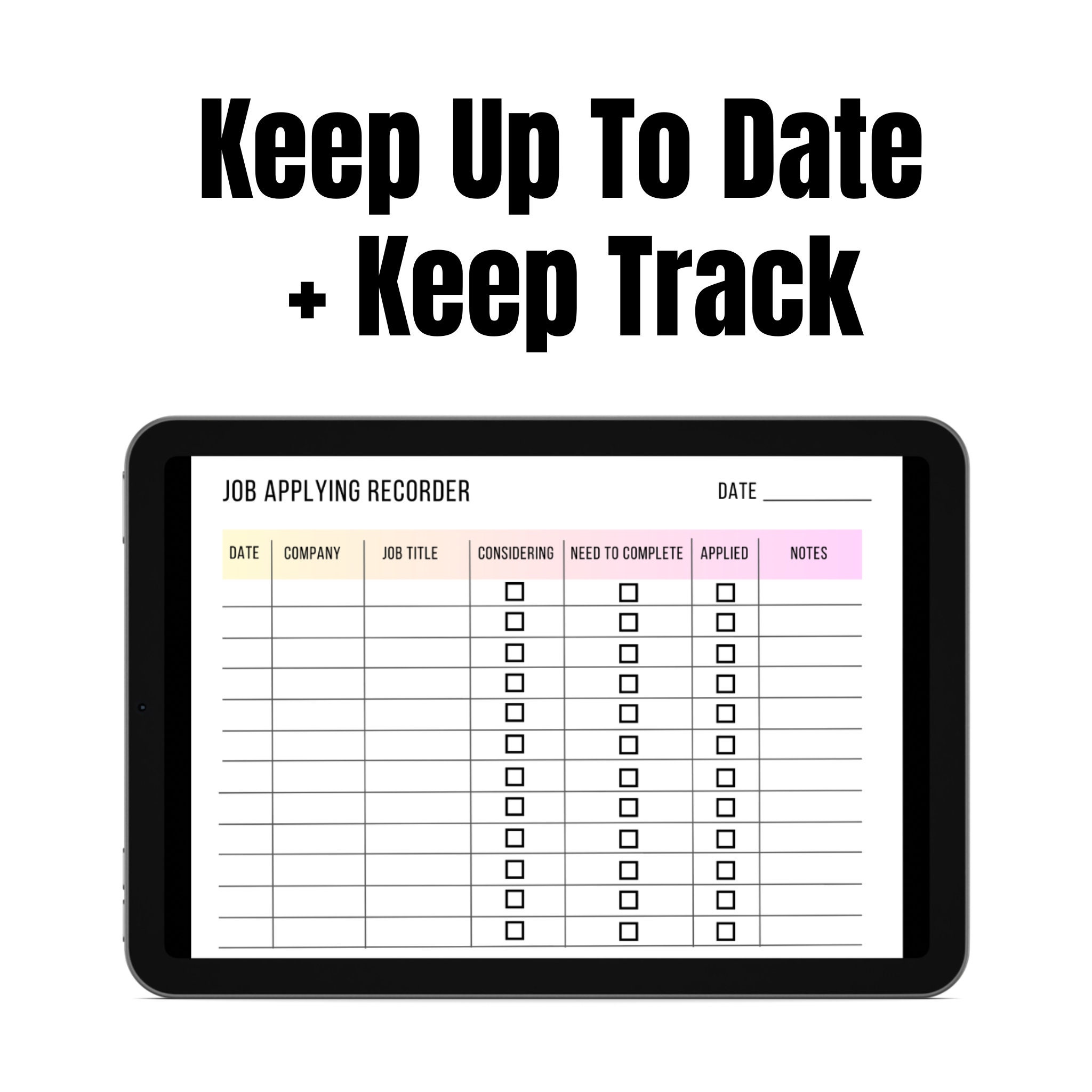 Job Application Trackers | Job Application Recorder | Keep Track of ...