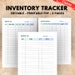 Editable Inventory Log | Inventory Tracker | Product Inventory Tracker ...