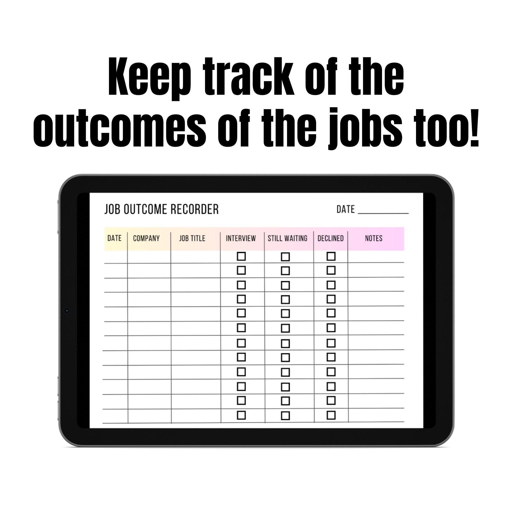 Job Application Trackers | Job Application Recorder | Keep Track of ...