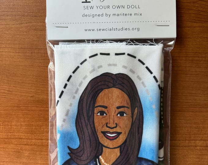 Cut and Sew Doll Your Own KAMALA HARRIS, Large Pillow, Doll Fabric ...