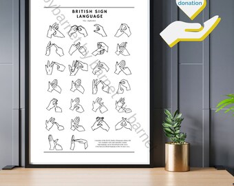 BSL British Sign Language Alphabet Poster - Etsy