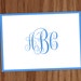 Personalized Folded Note Card Classic Monogrammed Stationery - Etsy