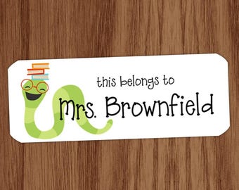 Personalized Bookplate Stickers, Custom Monogram Book Labels, From the ...