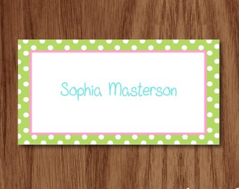 Pinstripe Calling Cards Gift Tags or Stickers Personalized A - Etsy