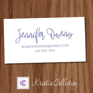 Personalized Calling Cards or Stickers | Personal Calligraphy Mommy ...