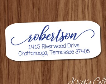 Return Address Labels Personalized Family Calligraphy | Etsy