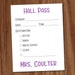 School Tardy Pass Printable| Instant Download| Late Pass Template ...