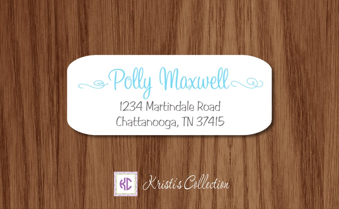 Ladies Address Label | Calligraphy Return Address Sticker | Custom ...