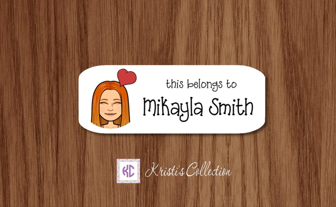 Personalized Bitmoji Stickers: School & Book Labels - Etsy