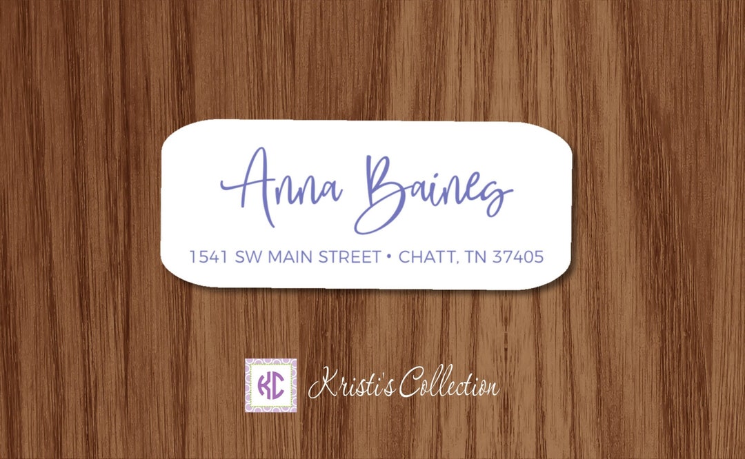 Calligraphy Address Labels | Personalized Ladies Shipping Stickers ...