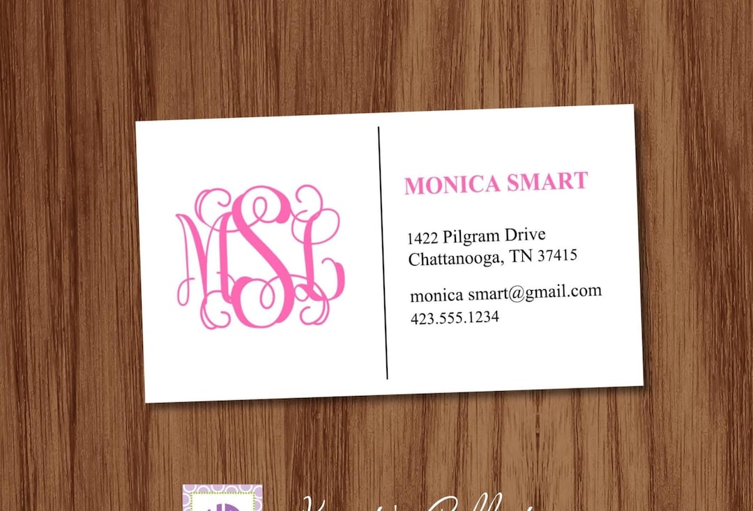 Personalized Calling Cards or Stickers | Personal Calligraphy Mommy ...