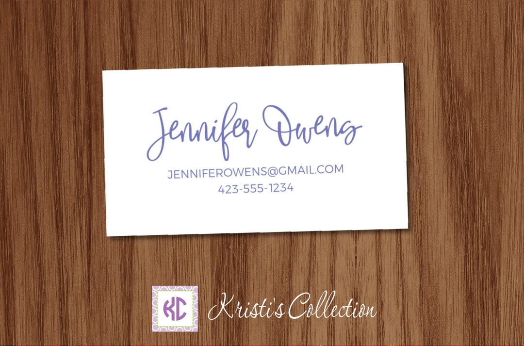 Personalized Calling Cards or Stickers | Personal Calligraphy Mommy ...