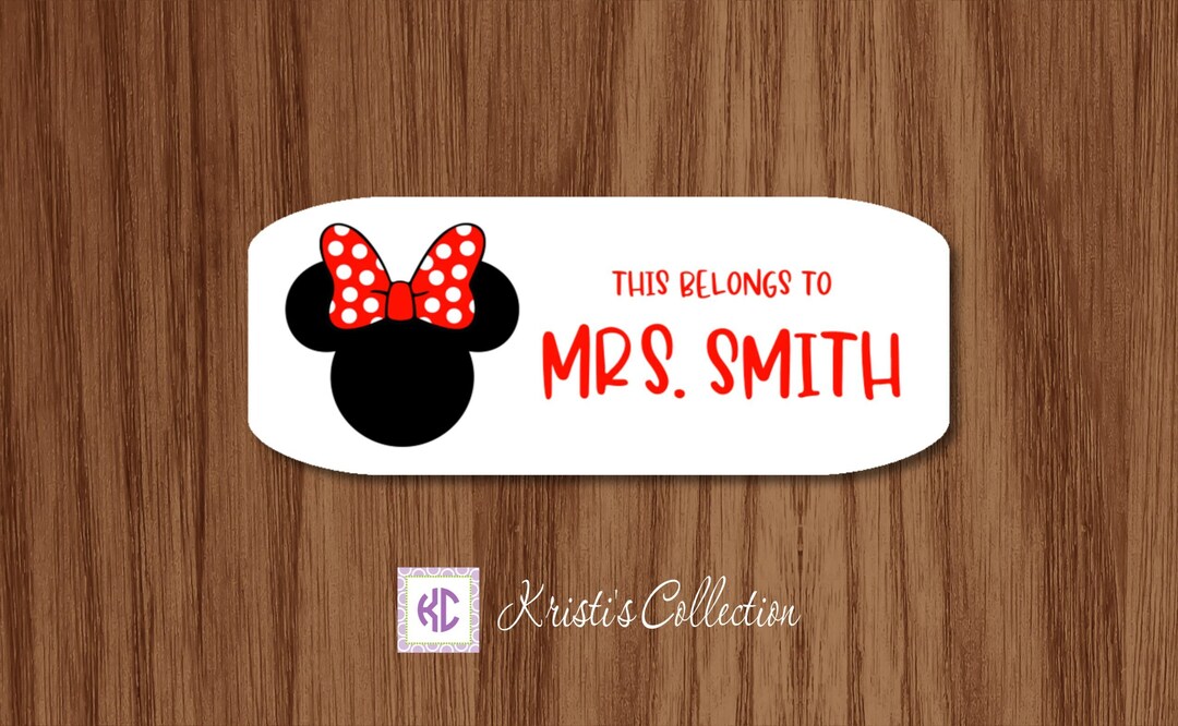 Minnie Mouse Stickers | Disney Themed Gift for Teachers | Personalized ...