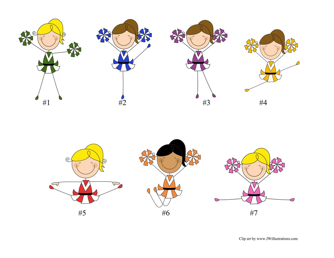 Cheerleader Folded Note Cards | Girls Personalized Stationery | Cheer ...