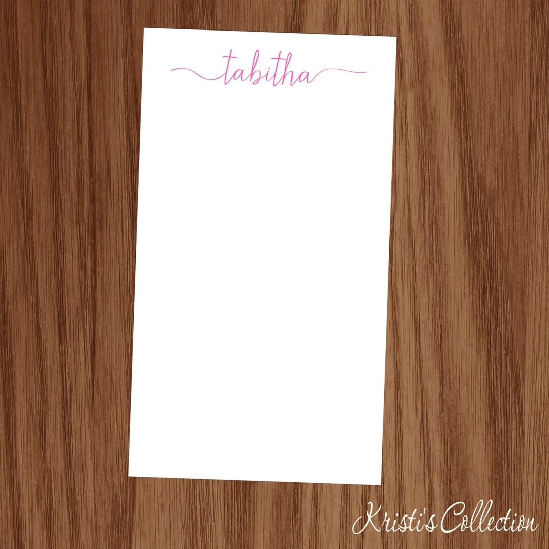 Calligraphy Notepad | Women's Stationery | Personalized Writing Pad for ...