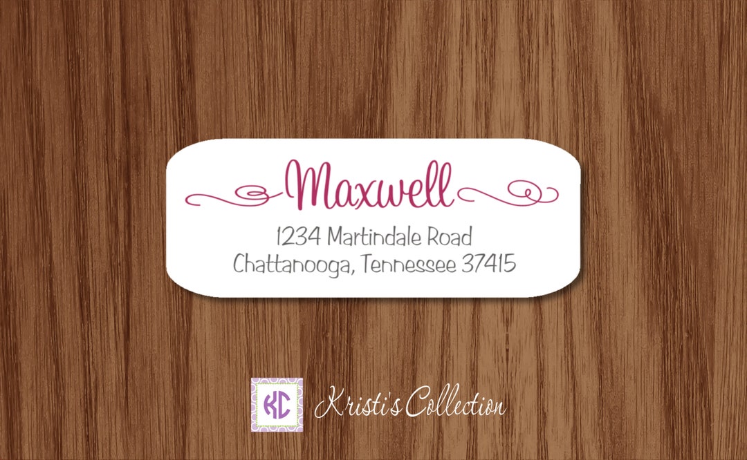 Return Address Labels | Family Calligraphy Shipping Stickers | Envelope ...