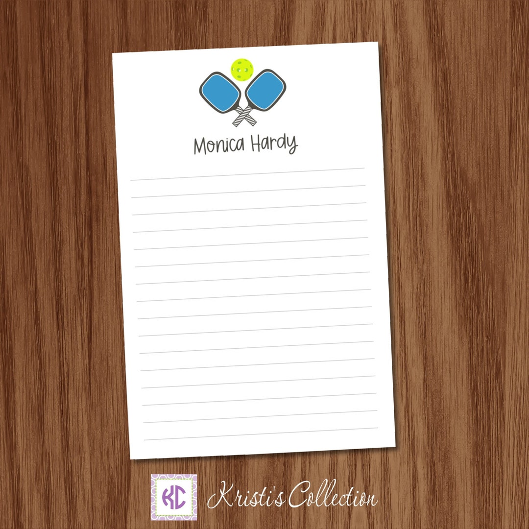 Pickleball Notepad | Personalized Custom Memo Pad | Custom Pickleball ...