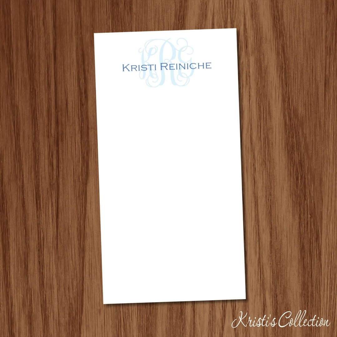 Monogrammed Notepad With Name | Personalized Stationery Gift for Mom ...