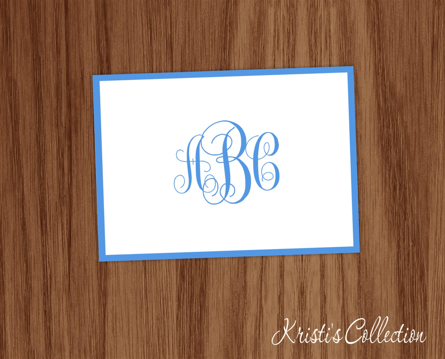 Personalized Folded Note Card Classic Monogrammed Stationery - Etsy