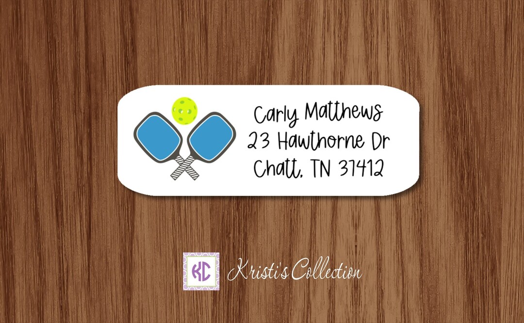 Pickleball Return Address Labels | Personalized Shipping and Mailing ...