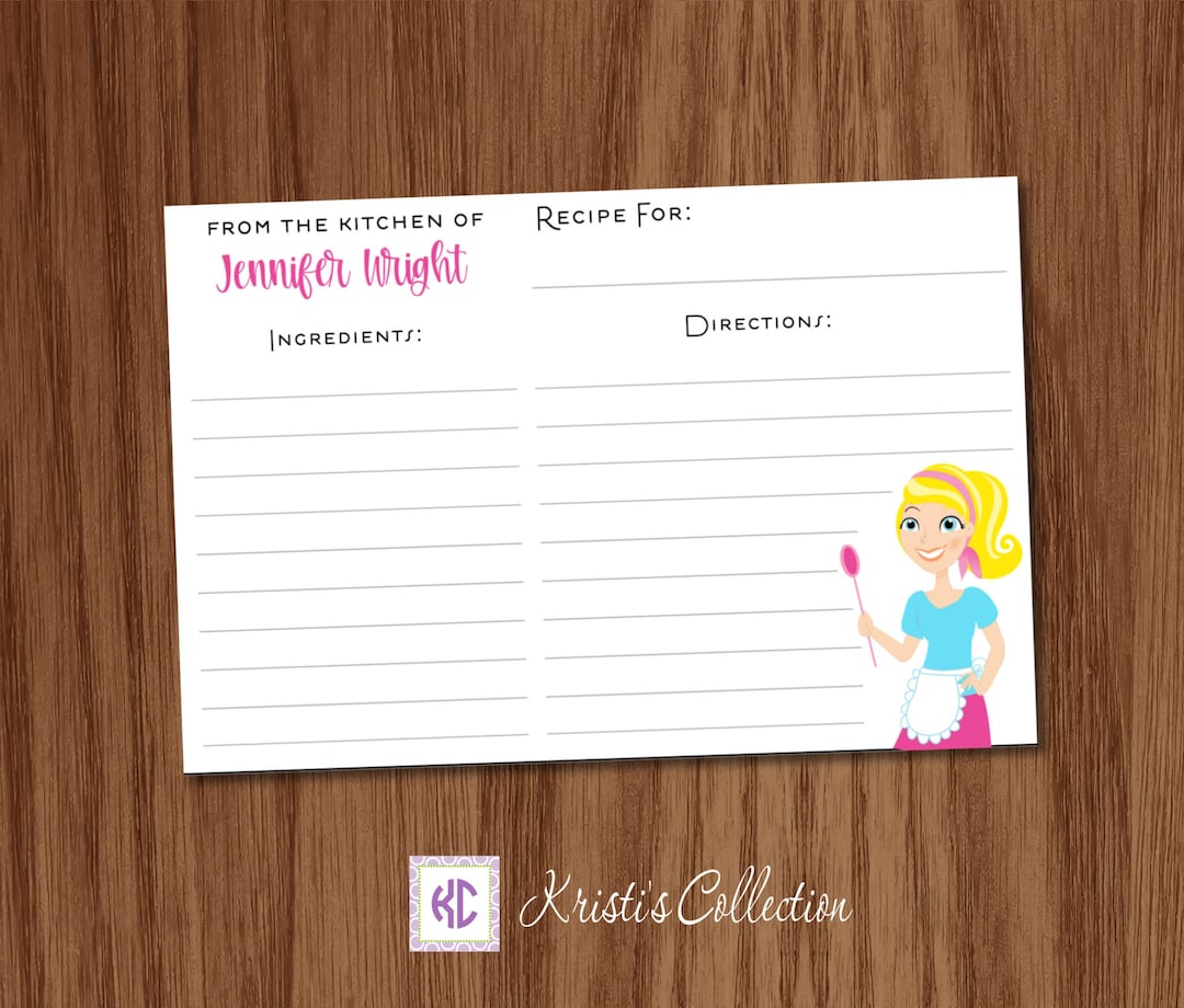 Personalized Recipe Cards | Custom Kitchen Gift | Something for Those ...