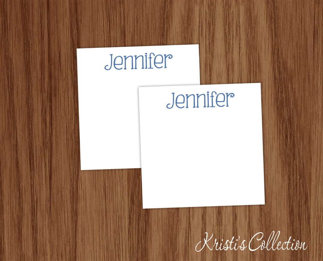 Small Square Notepad Set of Two Personalized Stationery for - Etsy
