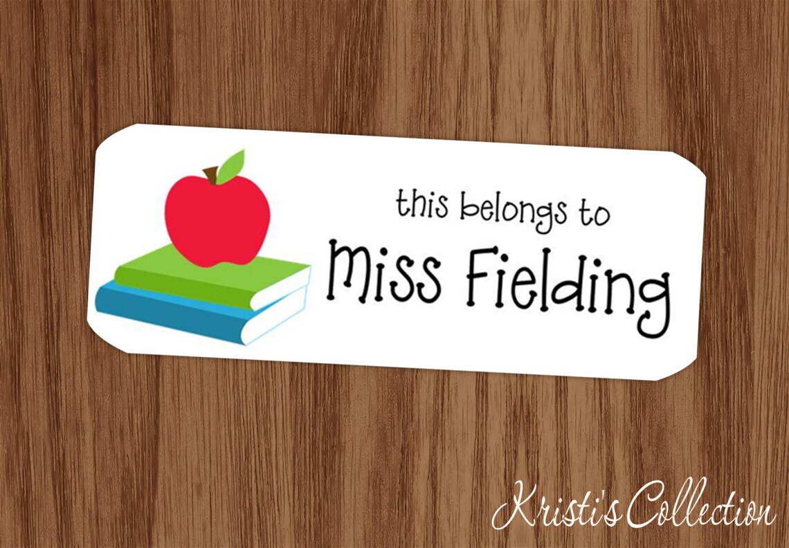 This Belongs to Stickers Personalized Back to School Teacher | Etsy