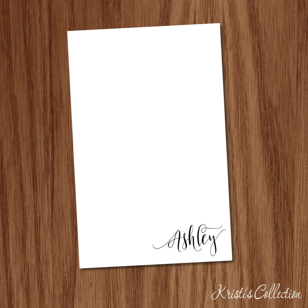 Calligraphy Notepad Personalized Stationery Gift for Girls - Etsy