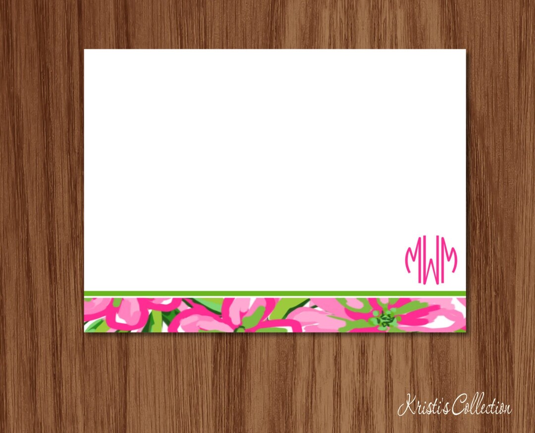 Ladies Flat Note Cards | Personalized Thank You Notes | Preppy Women's ...