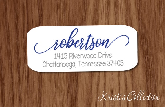 Return Address Labels Personalized Family Calligraphy | Etsy