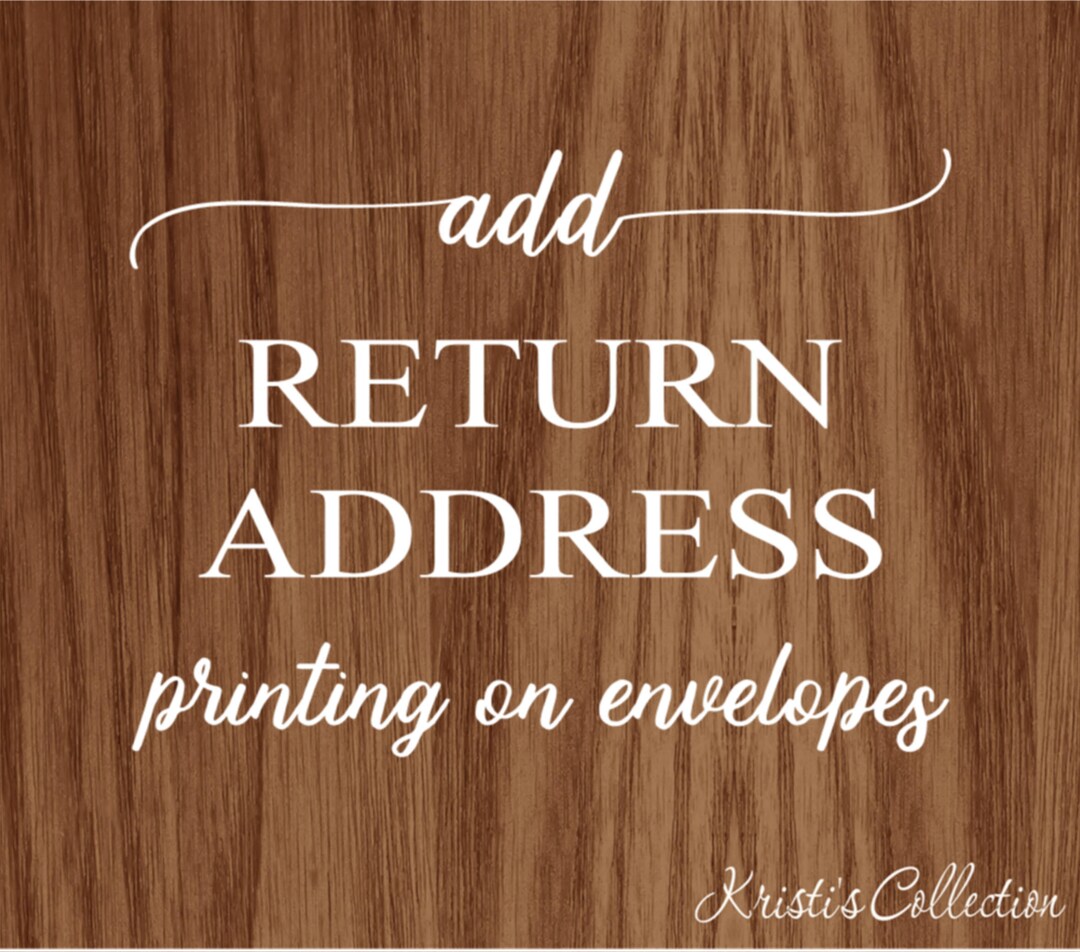 Add on Return Address Printing to Any Note Card Order - Etsy