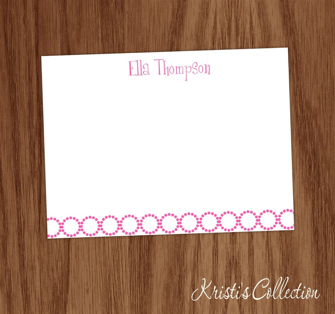 Baby Girl Stationery | Custom Tween Thank You Notes | Personalized Flat ...