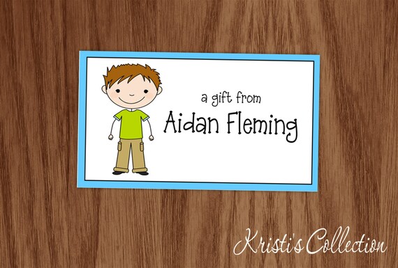 Boys Calling Card or Stickers Personalized Custom Kids - Etsy