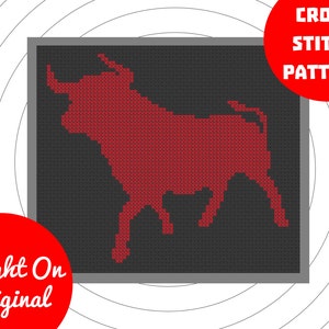 The Red Bull - Vintage Inspired Cross Stitch Pattern - Etsy
