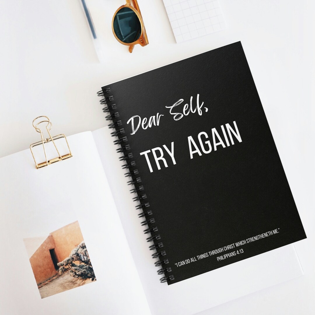 Dear Self, Try Again Journal, Prayer Journal, Business Journal, School ...