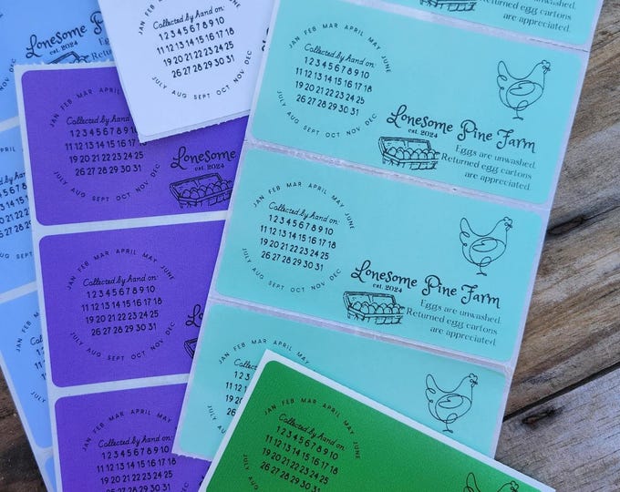 Egg Carton Label / Sticker - Etsy