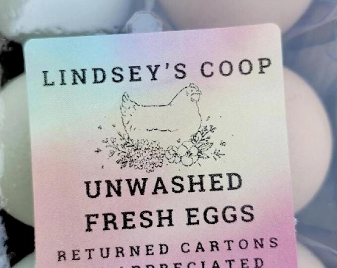 Farm Fresh Eggs - Egg Carton Sticker Label - Etsy