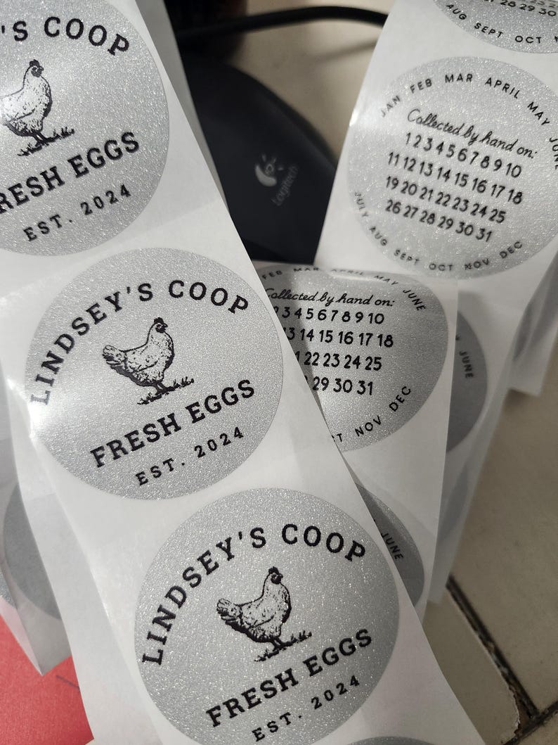 Farm Fresh Eggs - Egg Carton Sticker Label - Etsy
