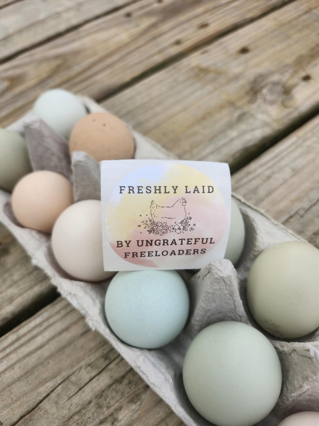 Farm Fresh Eggs - Egg Carton Sticker Label - Etsy