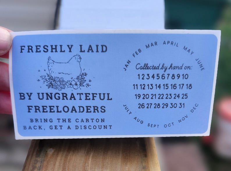 Egg Carton Label / Sticker - Etsy