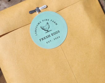 Farm Fresh Eggs Egg Carton Sticker Label - Etsy