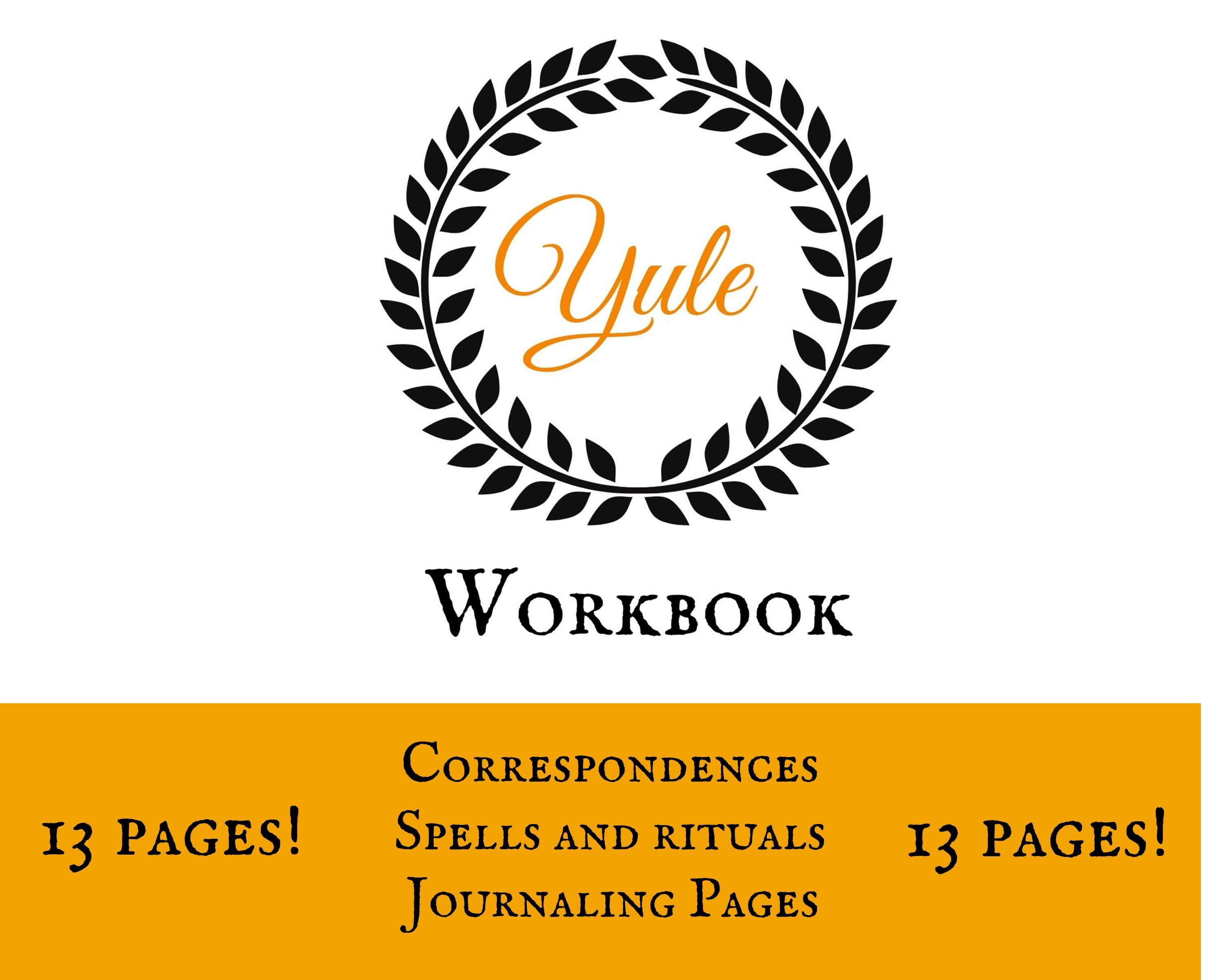 Yule Workbook and Correspondence List for Book of Shadows - Etsy