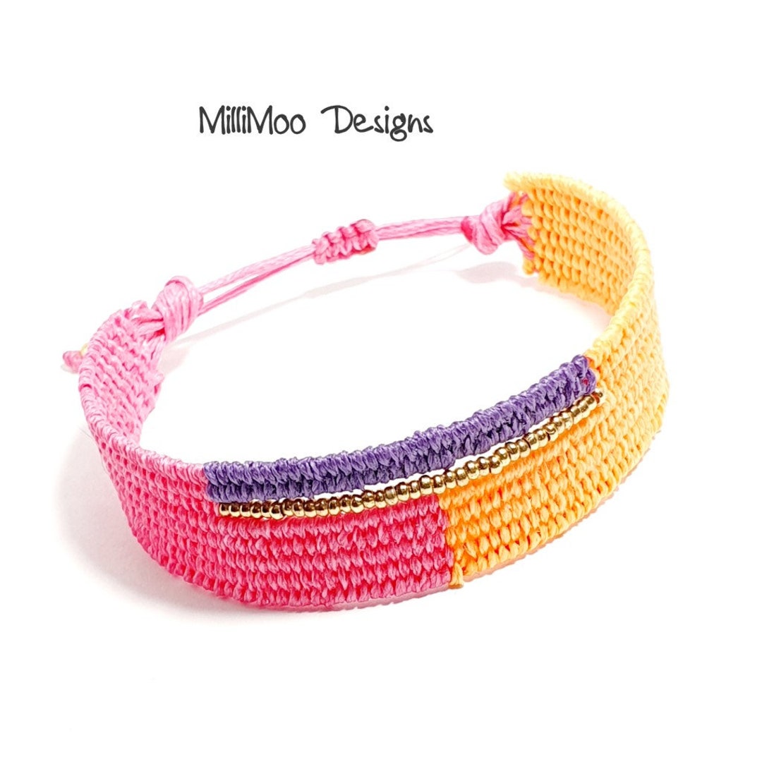Ladies Woven Bracelet, Weave Loom Bracelet, Macrame Bracelet ...