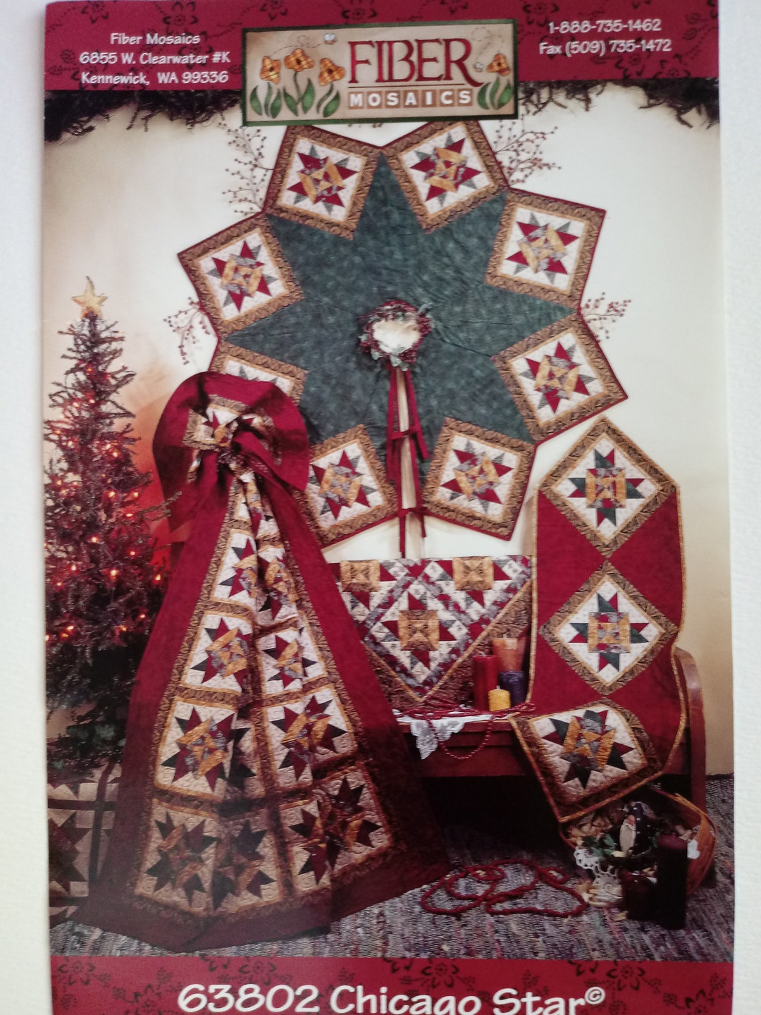 Fiber Mosaics Vintage Sewing/quilting Chicago Star Pattern for Making a ...