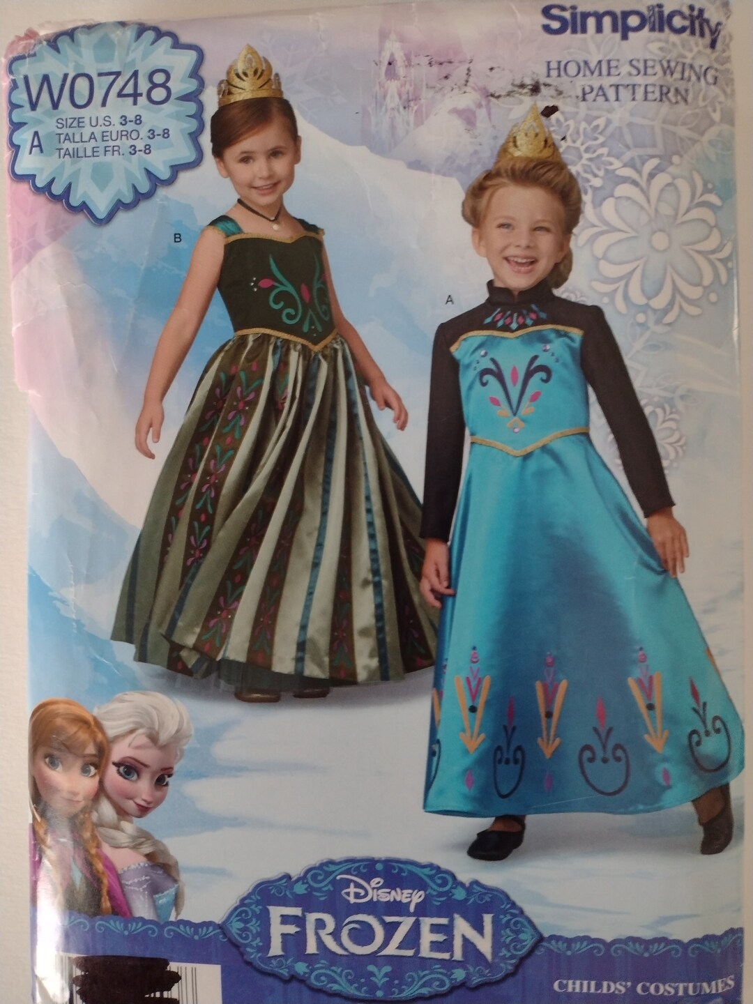 Simplicity W0748 Sewing Pattern to Make Child's Elsa and - Etsy