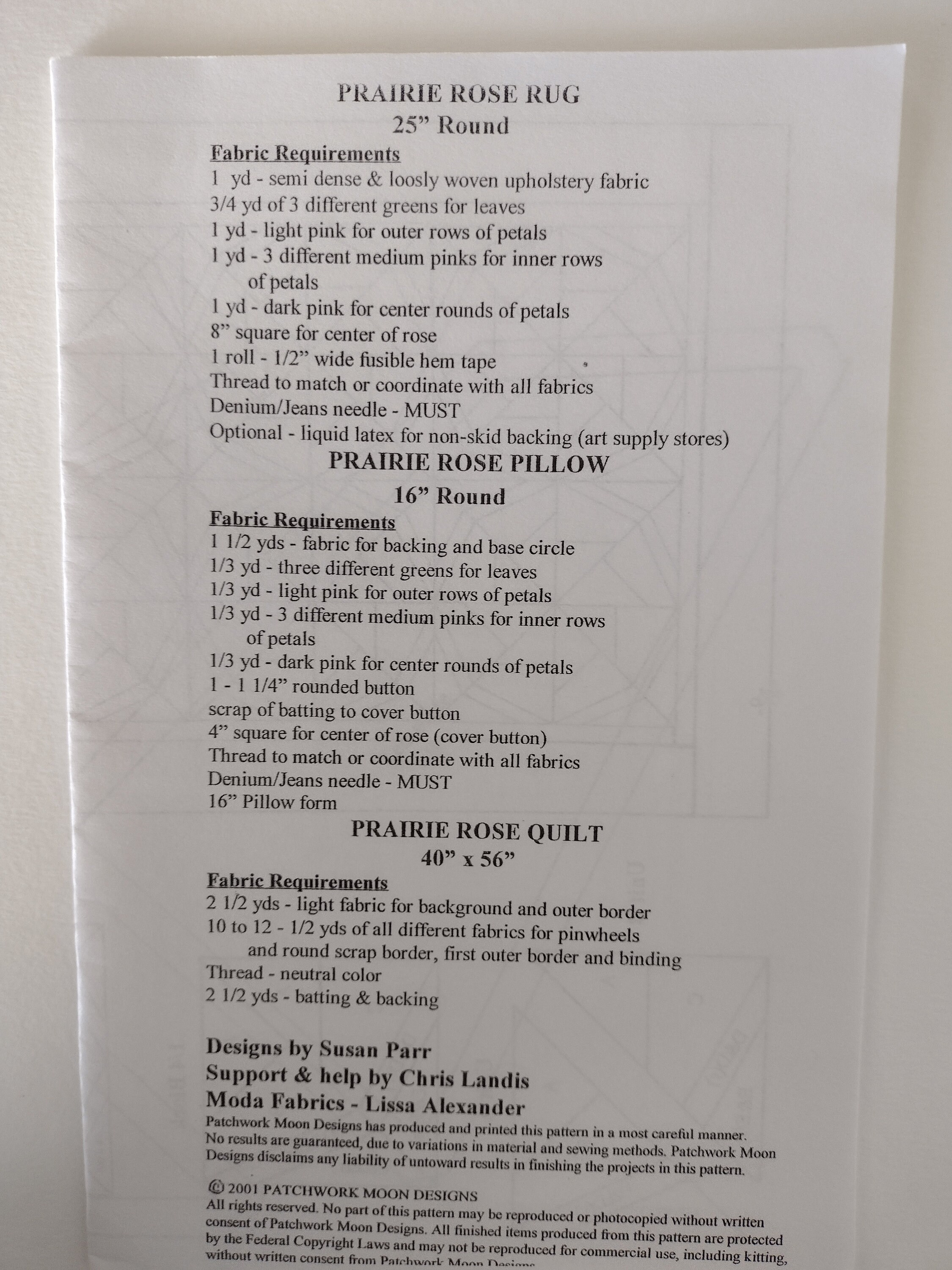 Patchwork Moon Designs Vintage Sewing/quilting Pattern to Make Quilt ...