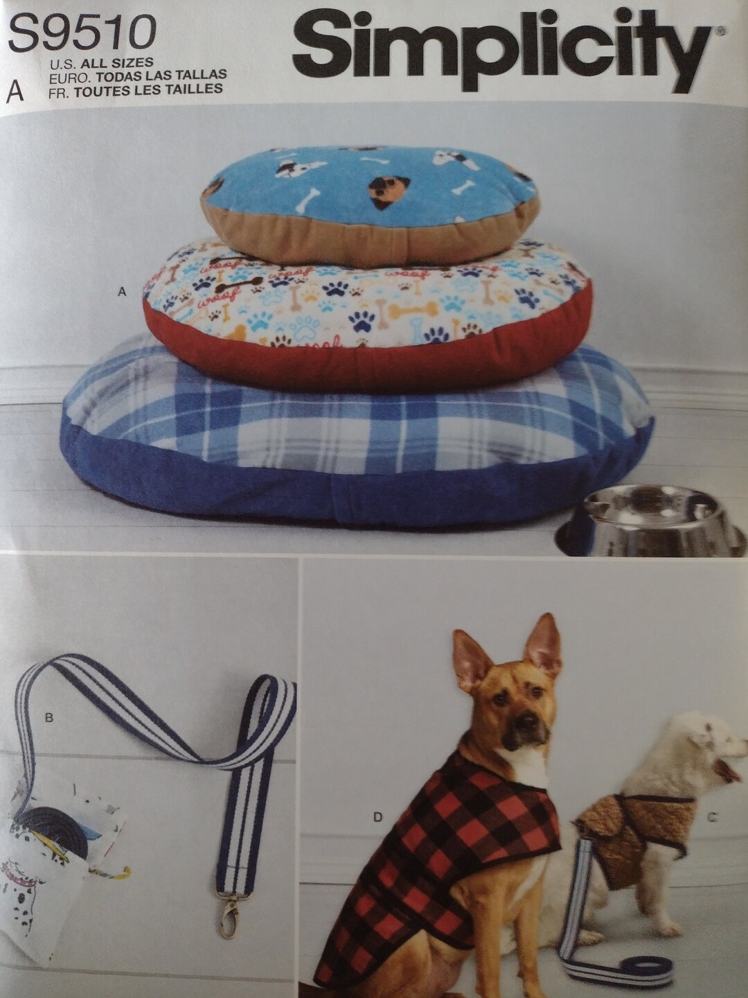 Simplicity Sewing Pattern S9510 to Make a Dog Bed Leash - Etsy